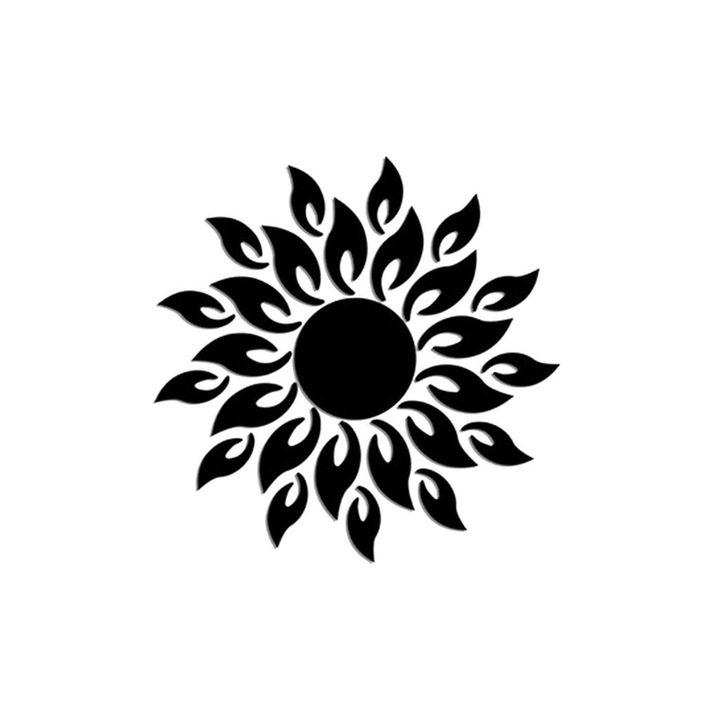 Set 27 Oglinzi Acrilice Autoadezive Luxer, Model Soare cu 26 Raze ...