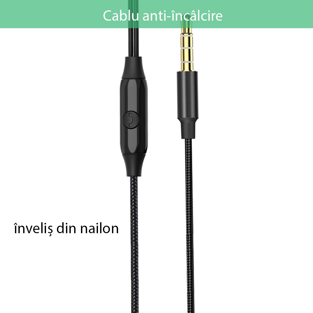 Casti Audio Stereo Jack cu Microfon, 1.2m, Yesido YH-31, Negru - eMAG.ro