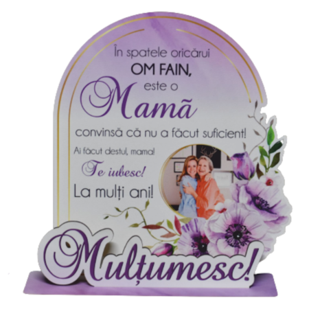 Rama foto Multumesc mama Personalizata cu imagine si text, Inedit Print ...