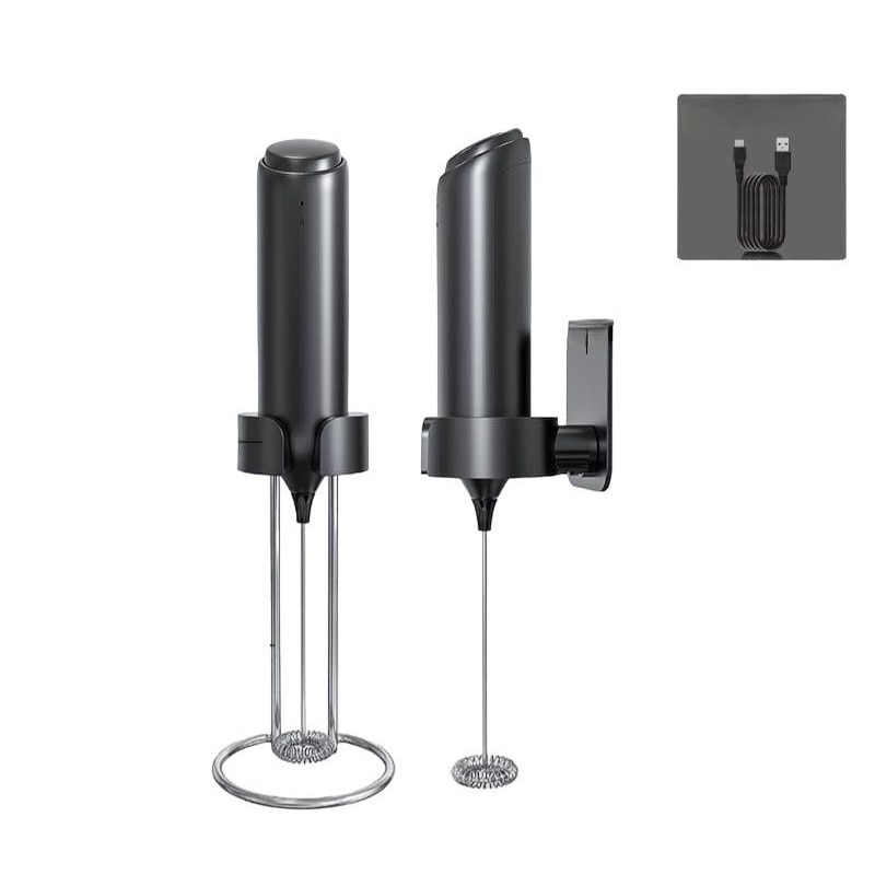 Mixer spumator de lapte pentru cafea, cu suport vertical si incarcator ...