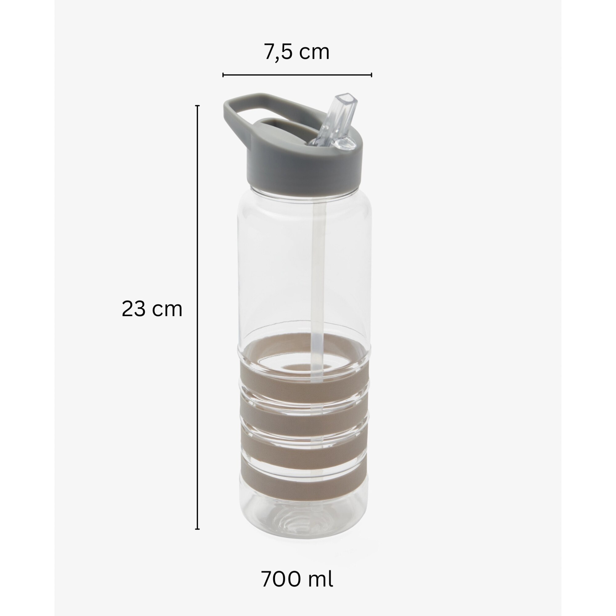 Sticla de apa portabila, Tritan, Pai incorporat, Reutilizabila, 700 ml ...