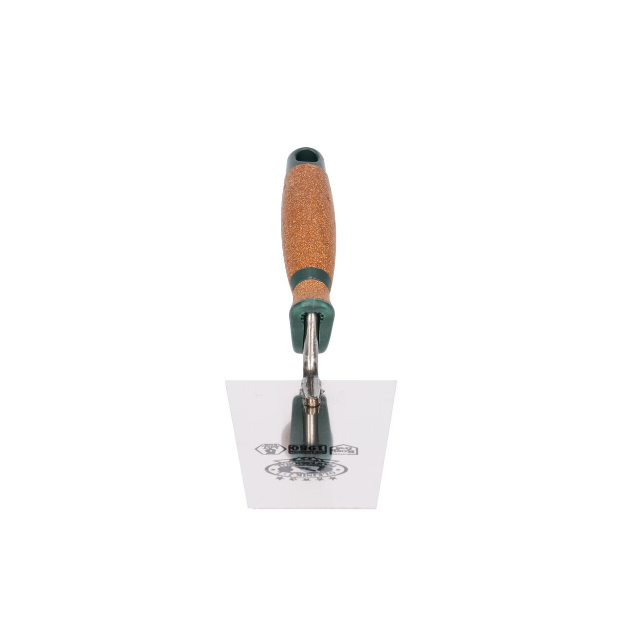 Mistrie inox, trapez, ingusta, sudura in puncte, 16 cm, maner pluta ...