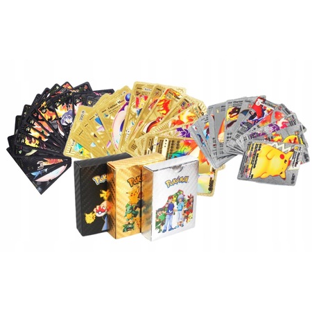 Set 3 pachete carti Pokemon, 3in1, 165 bucati, Multicolor - eMAG.ro