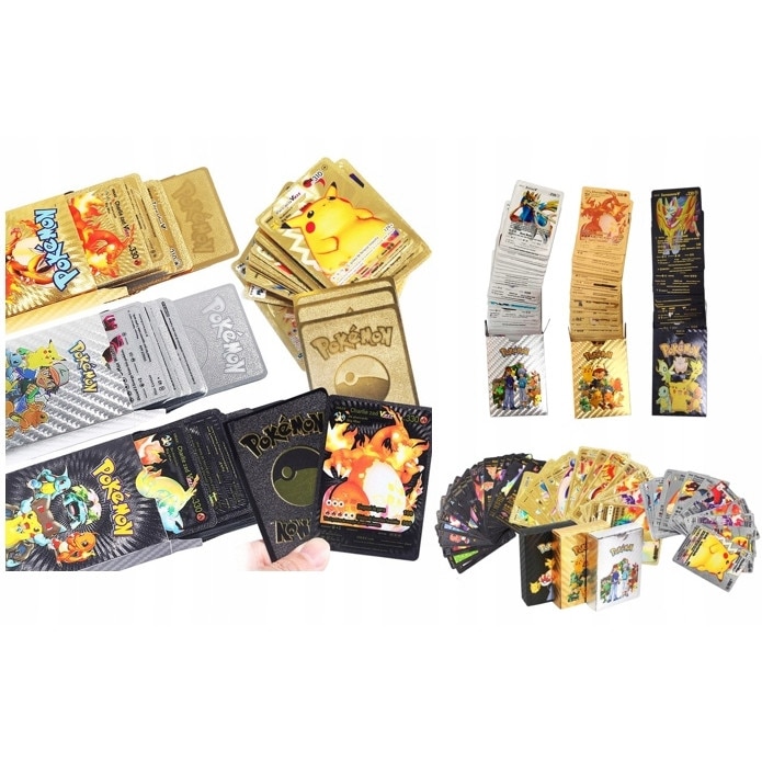 Set 3 pachete carti Pokemon, 3in1, 165 bucati, Multicolor - eMAG.ro