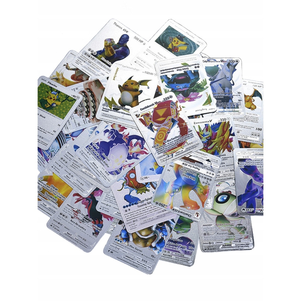 Carti de joc Pokemon, 30 carti, 6 ani+, Argintiu - eMAG.ro