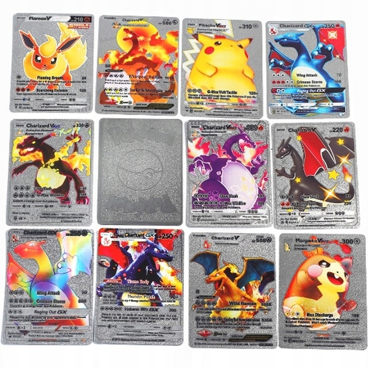 Carti de joc Pokemon, 55 carti, 6 ani+, Argintiu - eMAG.ro