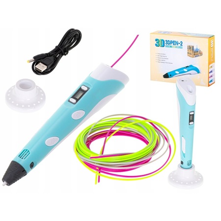 Creion 3D pentru copii 3DPEN-2, Filament 9 m, Albastru - eMAG.ro
