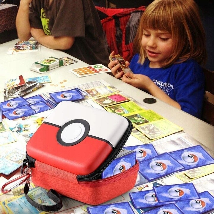 Album carti de joc Pokemon, EVA, Pentru 400 carti, 15 x 13 x 7 cm, Alb ...