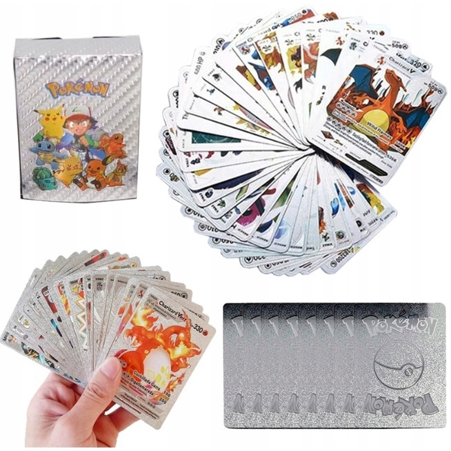 Set 3 pachete carti Pokemon, 3in1, 165 bucati, Multicolor - eMAG.ro