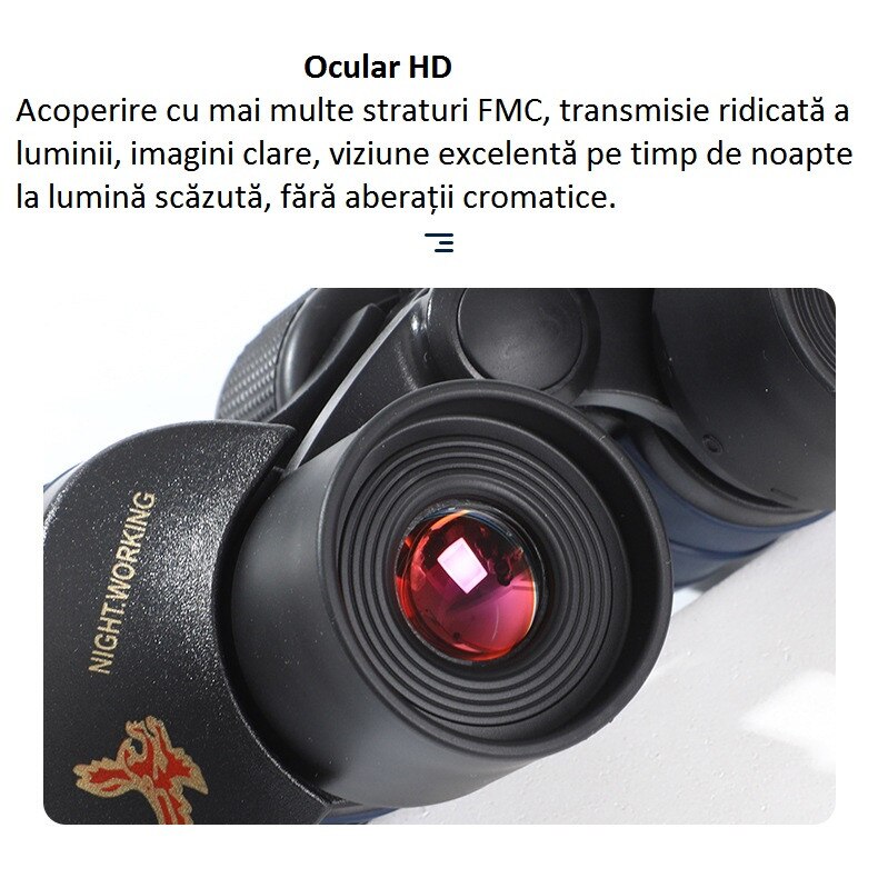 Binoclu profesional, Chigoods, PVC, 60x60, Negru - eMAG.ro