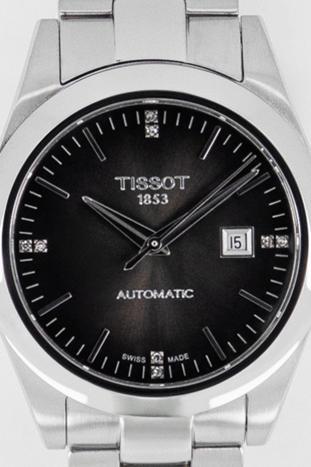 Tissot, Ceas automatic de otel inoxidabil, Argintiu, Negru - eMAG.ro