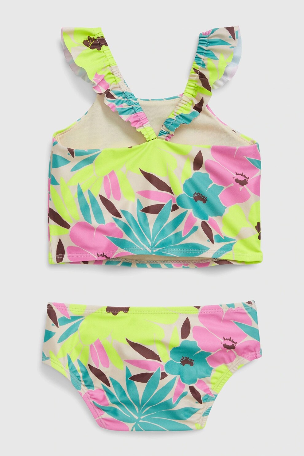 GAP, Бански с тропическа шарка - 2 части, Многоцветен, 110 CM - eMAG.bg