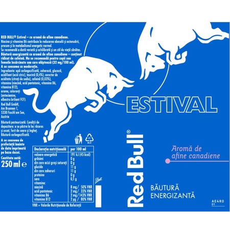 Bautura Energizanta Red Bull Energy Drink, aroma de afine, doza, 12 x ...