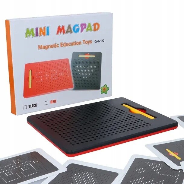 Tabla magnetica MAGPAD, Stator, Cu 380 bile si pix, Negru - eMAG.ro