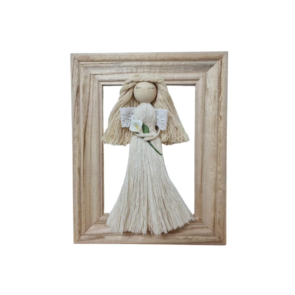 Decoratiune de tip papusa din macrame, confectionata manual, pusa in ...