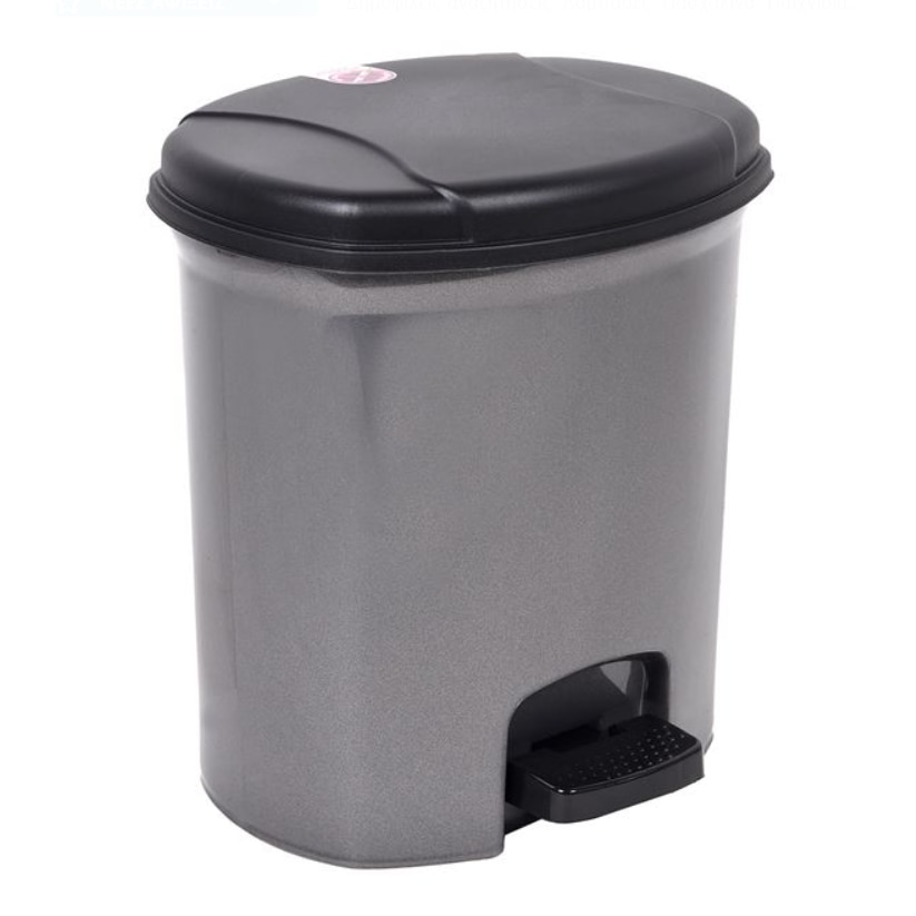 Cos de gunoi pentru baie, culoare Antracit+Negru-7L - eMAG.ro