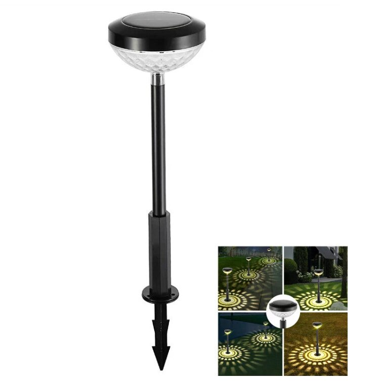Set 2 lampi solare Led RGB pentru gradina cu doua moduri de lumina ...