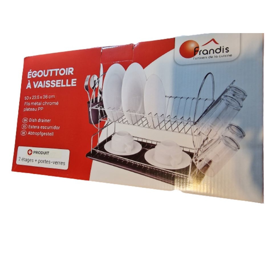 Поставка с тава за отцеждане на съдове, с поставки за прибори и чаши ...