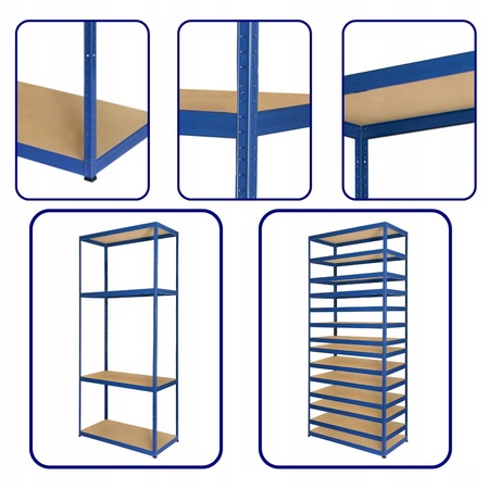 Fém polc, HL, 213 x 100 x 50 cm, fém, kék - eMAG.hu