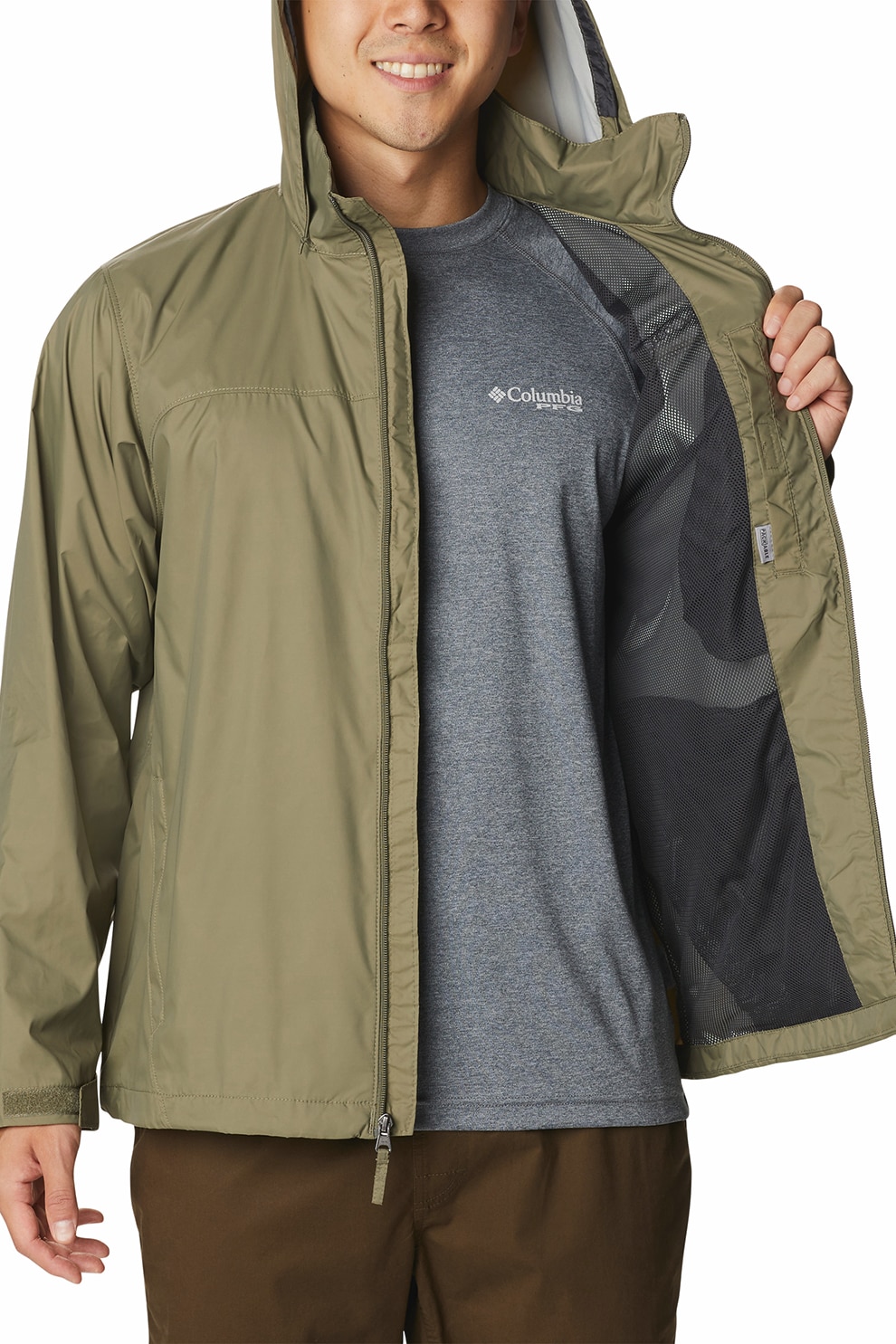Columbia, Jacheta impermeabila pentru drumetii Glennaker, Verde militar ...