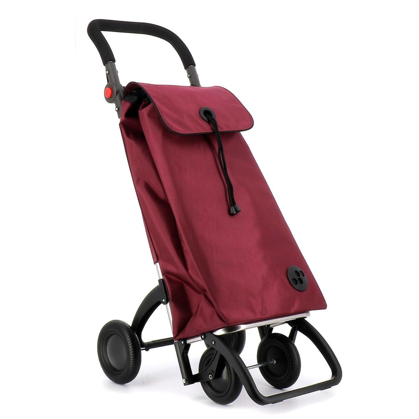 Carucior de cumparaturi pe 4 roti, Rolser, Aluminiu, Rosu, 45L - eMAG.ro