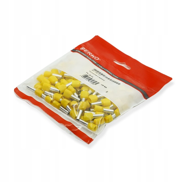 Set 100 pini terminali cu izolatie, Erko, 12mm - eMAG.ro