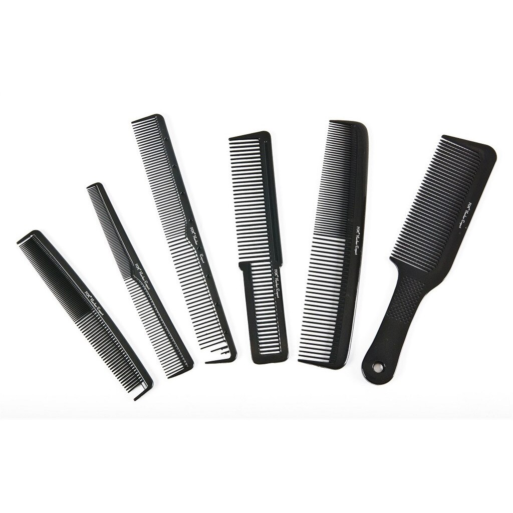 Set 5 piepteni de par, FOX, Plastic, Diverse marimi, Negru - eMAG.ro