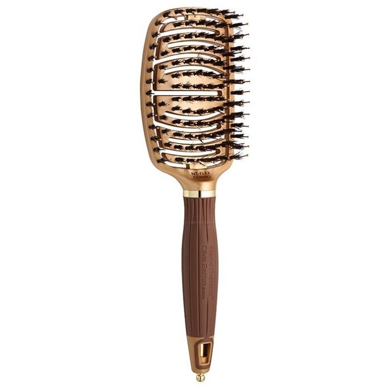 Perie de par Nano Thermic Flex Combo, Olivia Garden, Maro/Auriu - eMAG.ro