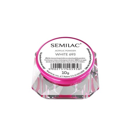 Semilac акрилна пудра, бяла - eMAG.bg