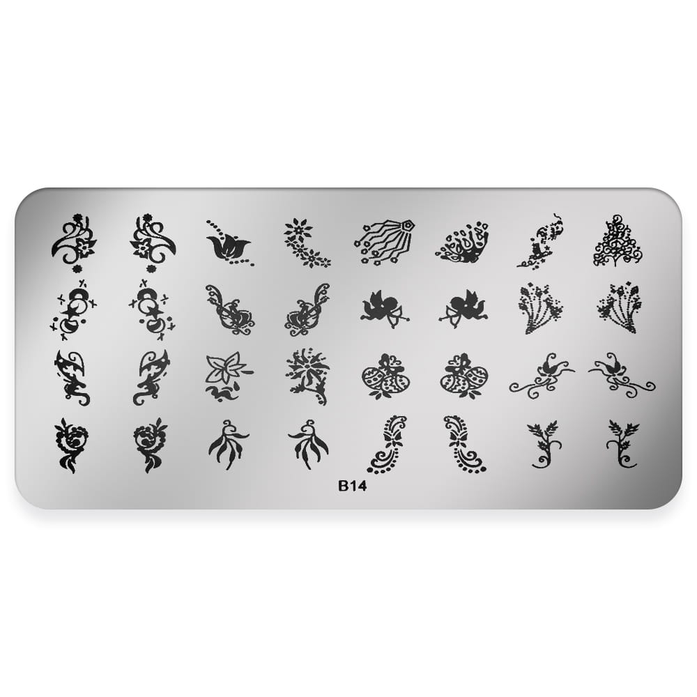 Placa cu model pentru stampile, Vanity, Nr. B14 - eMAG.ro