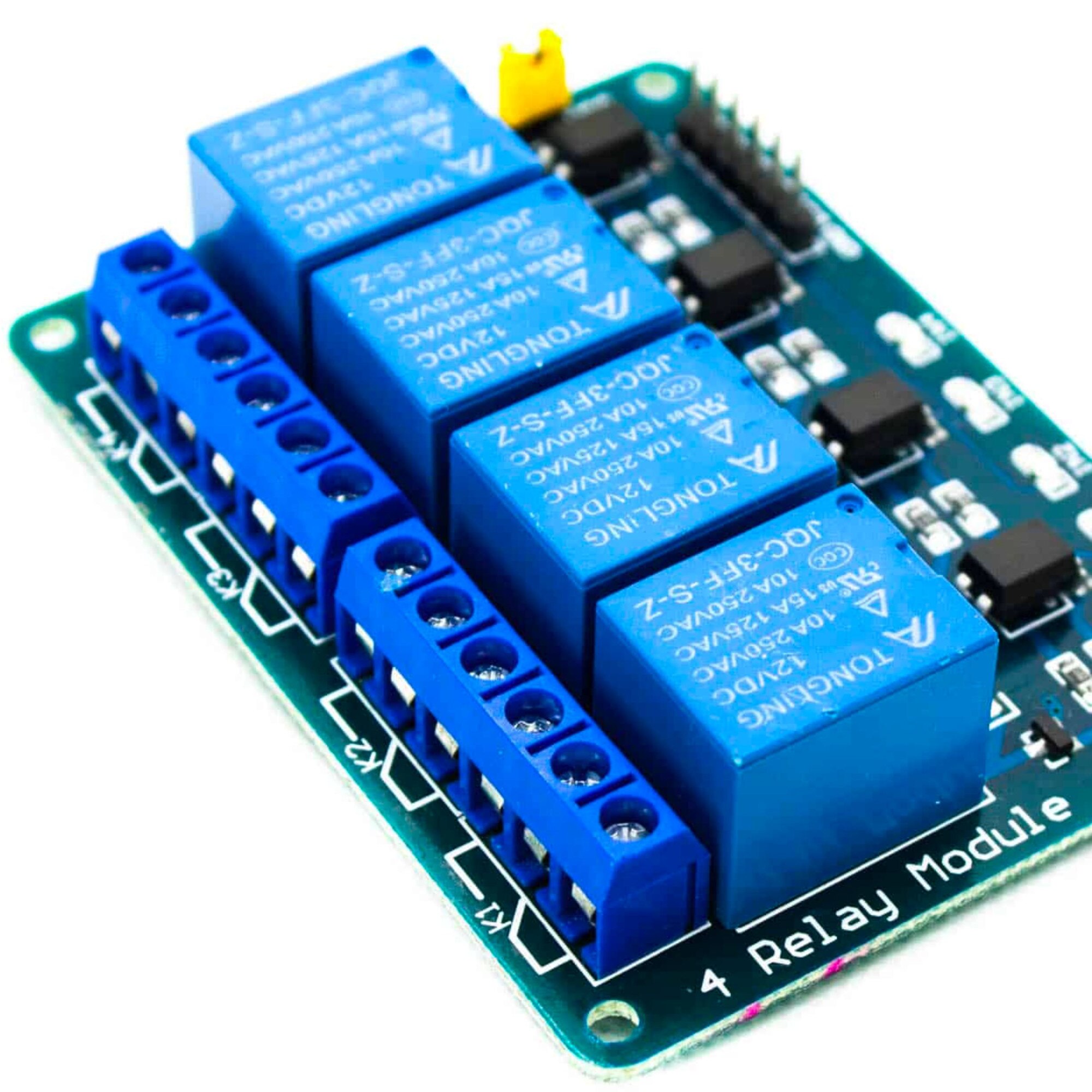 Relé modul, 4 csatornás, 12V, Multicolor - eMAG.hu