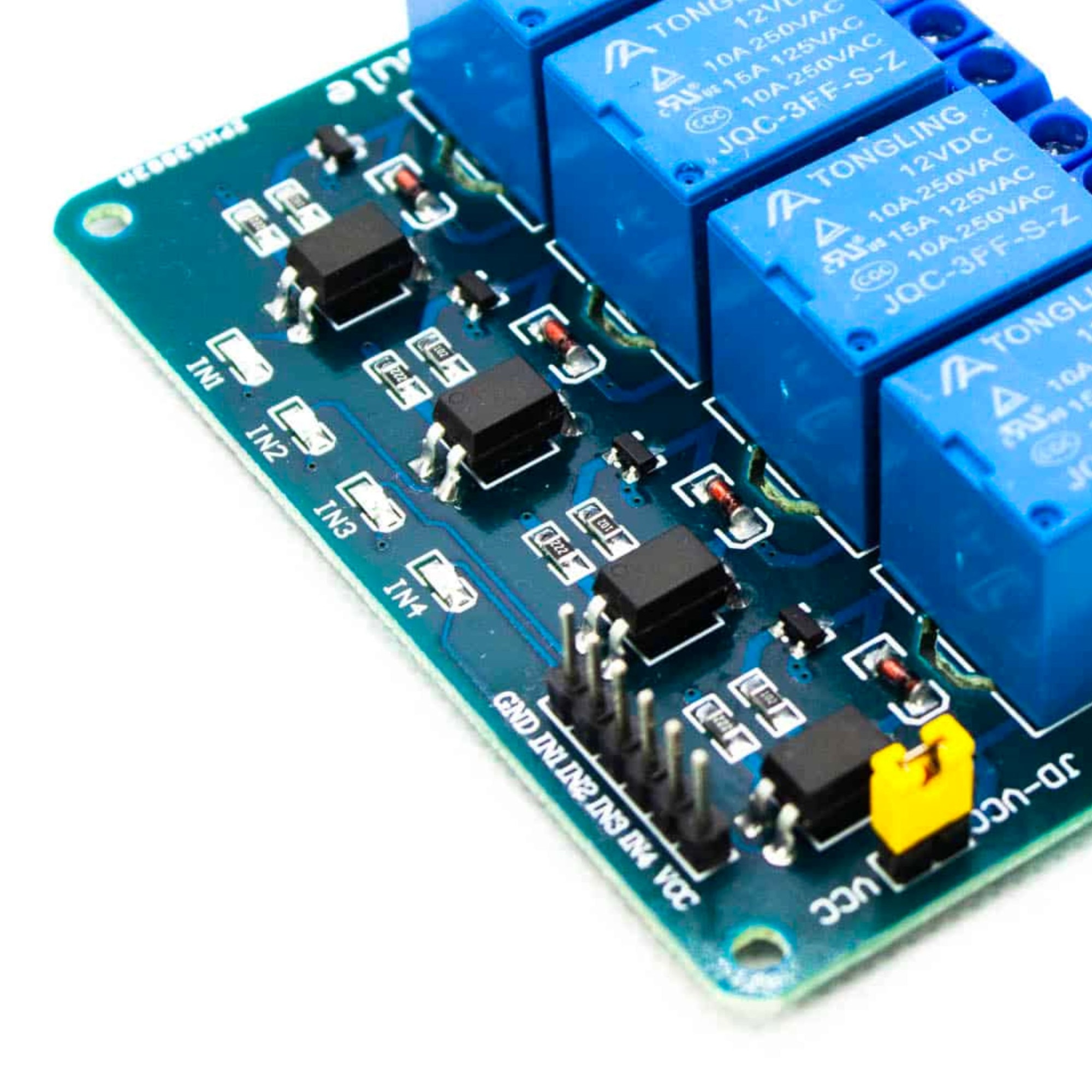 Relé modul, 4 csatornás, 12V, Multicolor - eMAG.hu