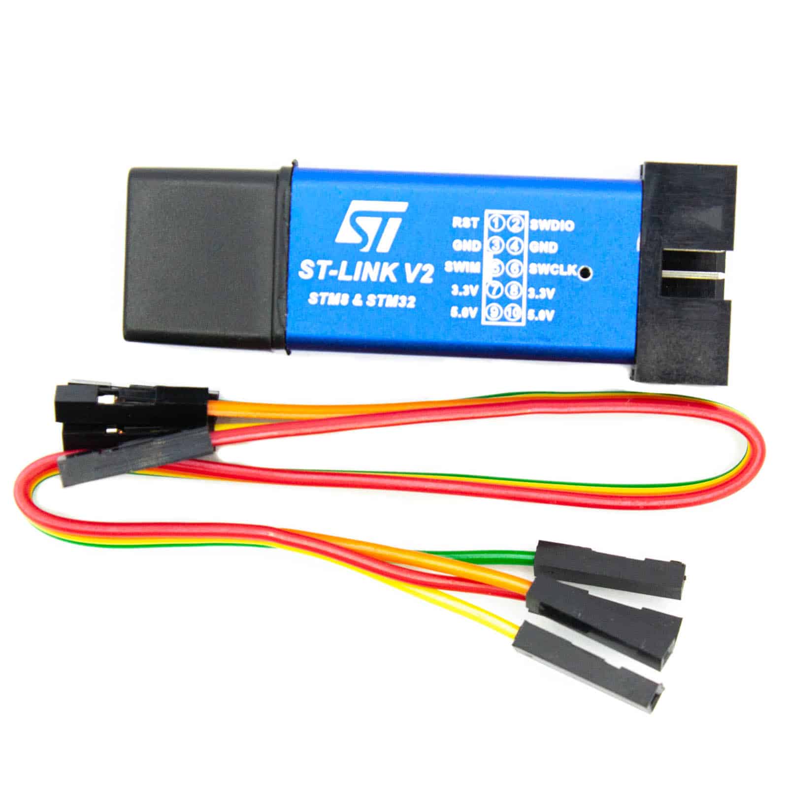 Programator ST-Link, V2, Pentru STM32/ STM8, Albastru - eMAG.ro
