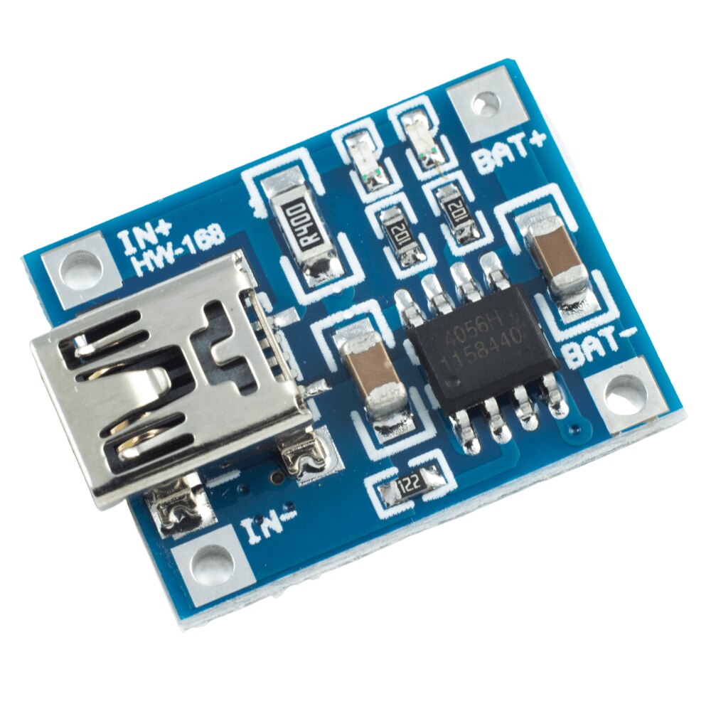 Mini USB зарядно, Li-Ion, Li-pol, TP4056, 1A, Многоцветно - eMAG.bg