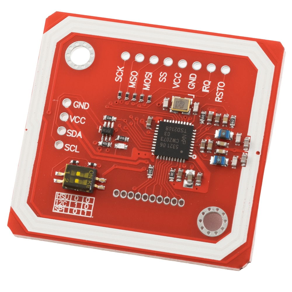 RFID четец, PN532, 13.56MHz, SPI, С карта и ключодържател, Многоцветен ...