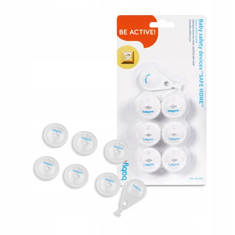 Set protectie pentru prize, BabyOno, Plastic, Alb - eMAG.ro