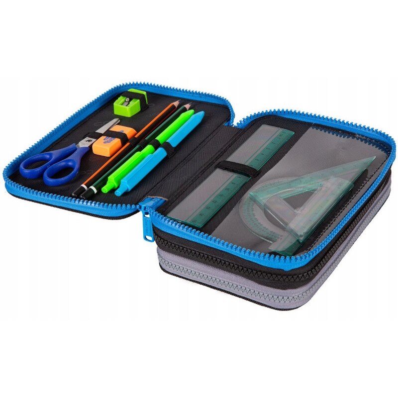 Penar copii echipat, CoolPack, 19,5 x 12,5 x 6,5 cm, Gri - eMAG.ro