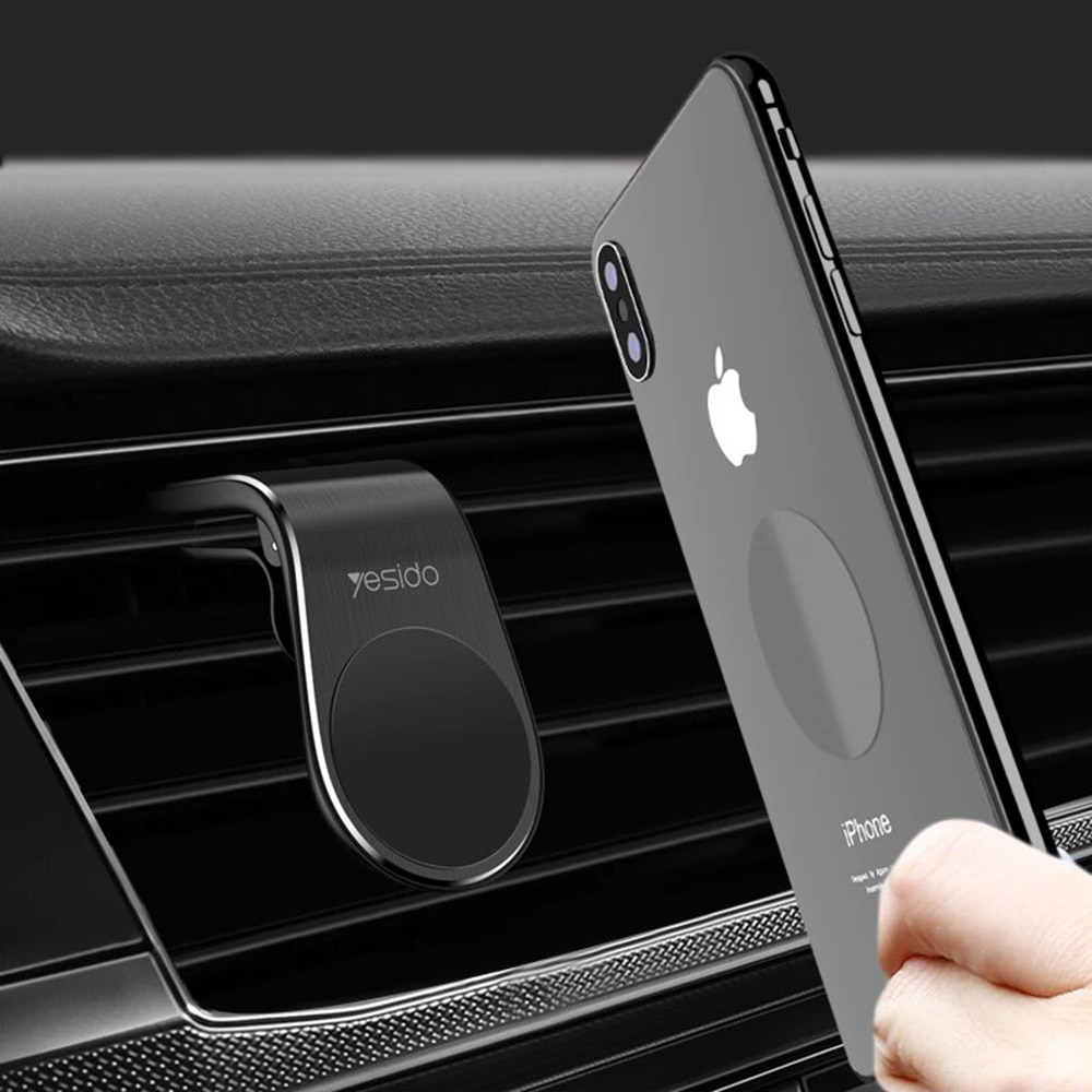 Suport telefon masina C64 pentru grila ventilatie, negru - eMAG.ro