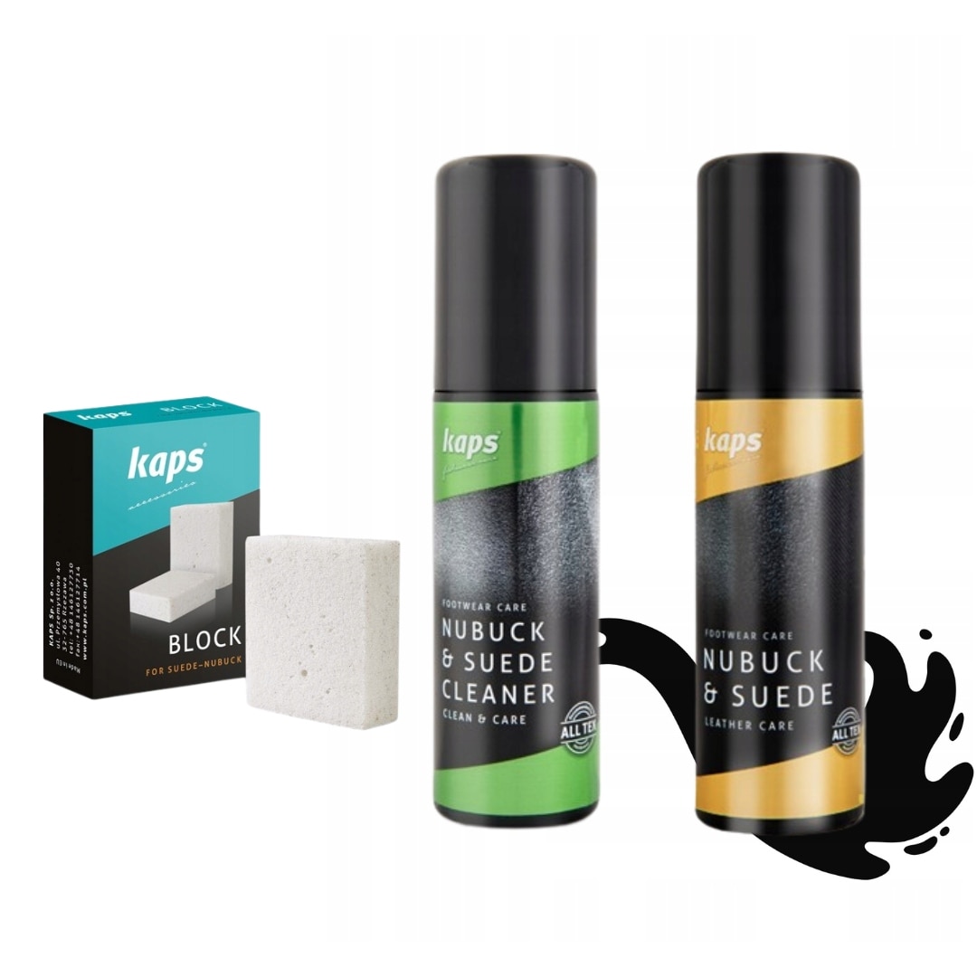 Комплект за почистване на обувки, Kaps, Велур, Черен - eMAG.bg