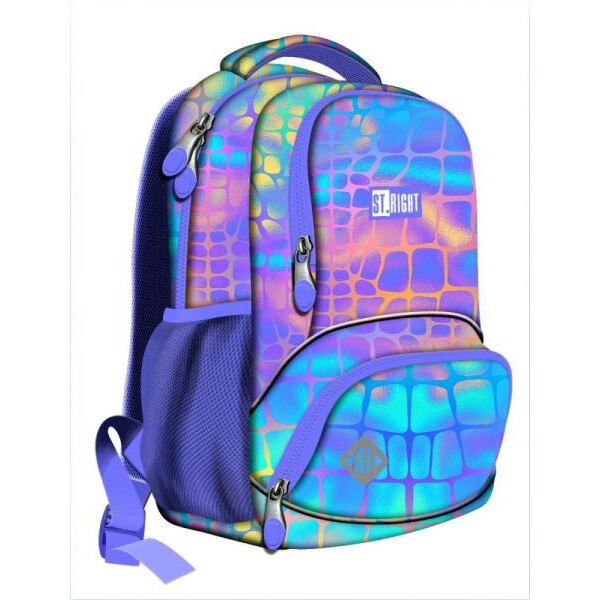 Ghiozdan pentru fete Pastel Snake, St.Right, 1 compartiment, Multicolor ...