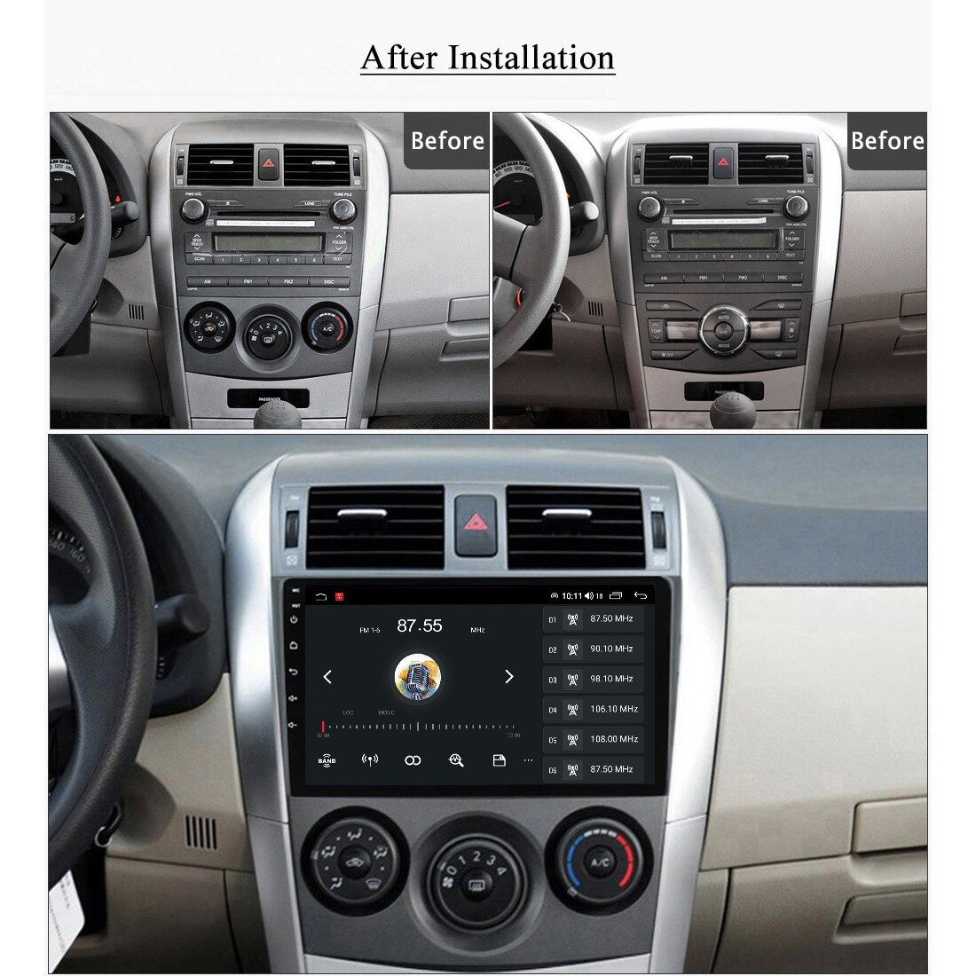 Dedikált navigáció, Toyota Corolla 2006-2013 modell 1, NAVI-IT, Android ...