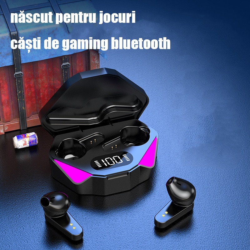 Casti fara fir X15, Bluetooth 5.3, Touch Control, Gaming, Negru - eMAG.ro