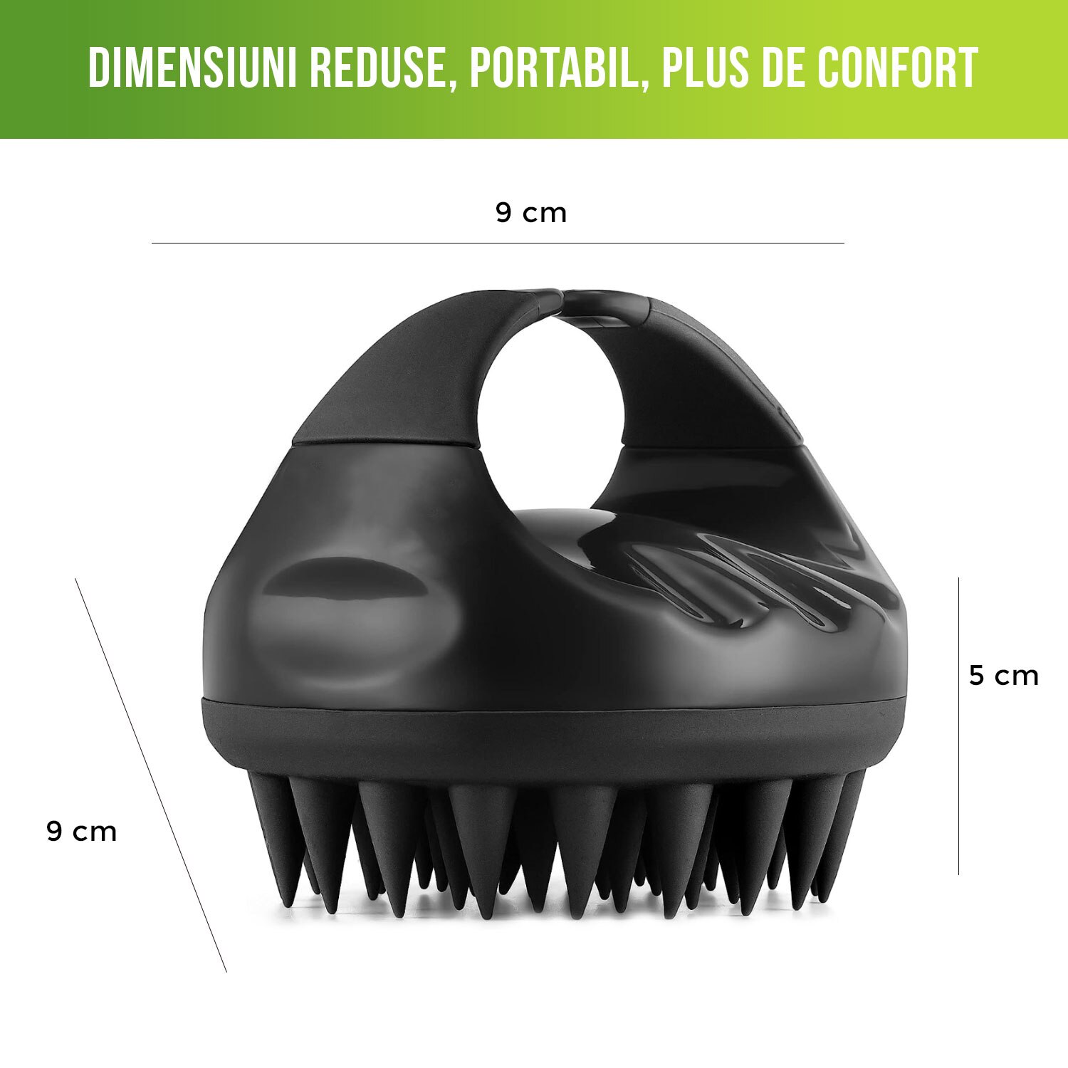 Perie pentru masaj capilar, zioda smart essentials®, din silicon ...