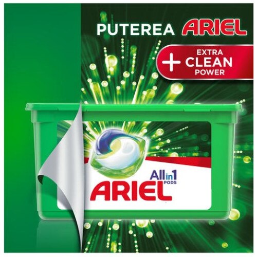 Detergent de rufe capsule Ariel All in One Pods + Extra Clean Power, 25 spalari - eMAG.ro
