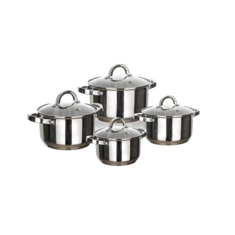 Set 4 oale cu capace, Banquet, Inox/Sticla, Argintiu - eMAG.ro