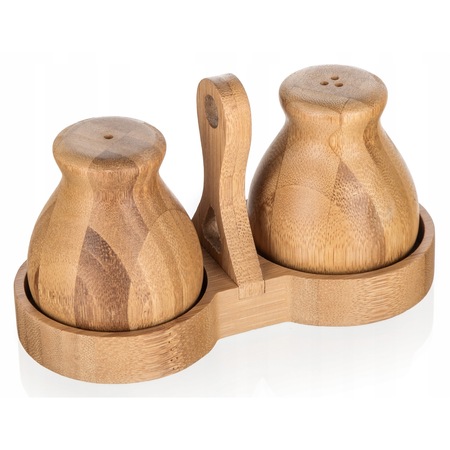 Set solnita si pipernita, Banquet, Bambus, 15.8 cm, Natural - eMAG.ro