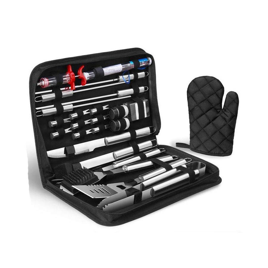 Set 27 de unelte pentru gratar Avenberg ELEMENT, Inox - eMAG.ro