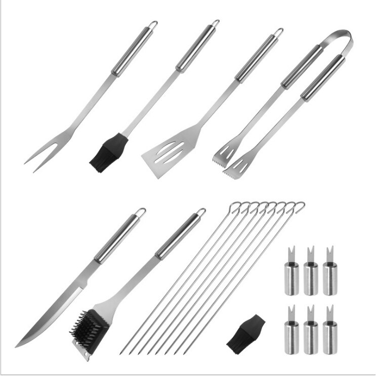Set 22 de unelte pentru gratar Avenberg TARGET, Inox - eMAG.ro