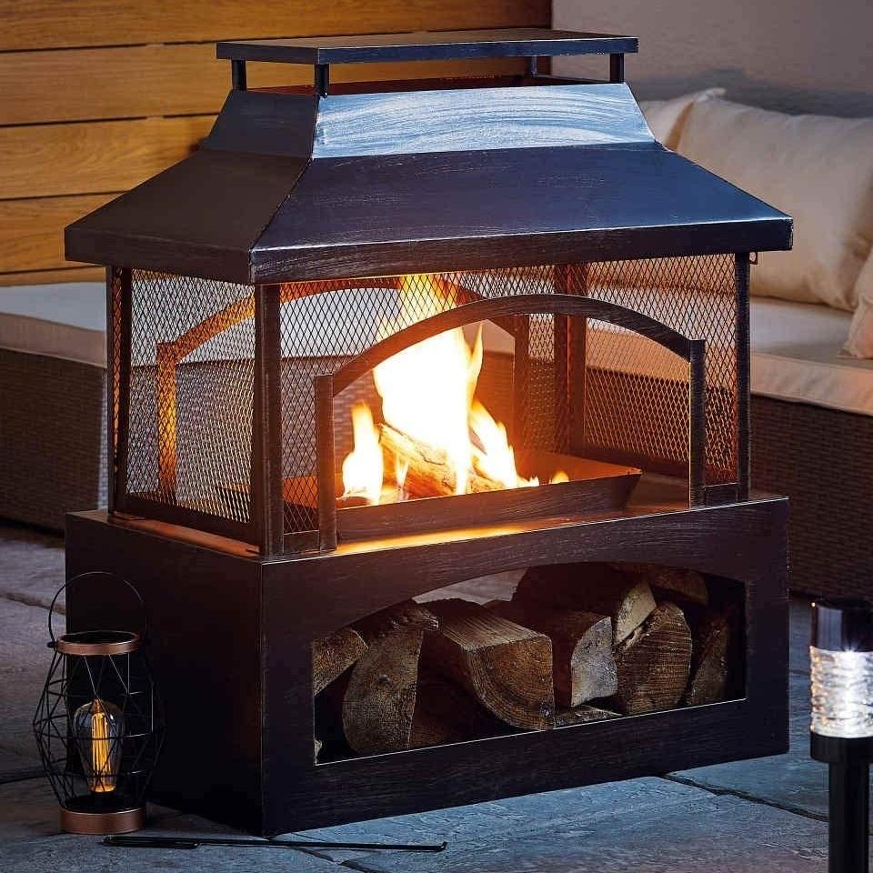 Semineu de gradina, Avenberg, Negru - eMAG.ro