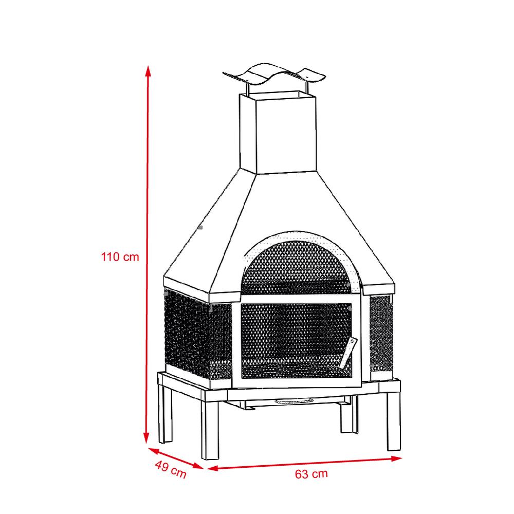 Semineu de gradina, Avenberg, Negru - eMAG.ro